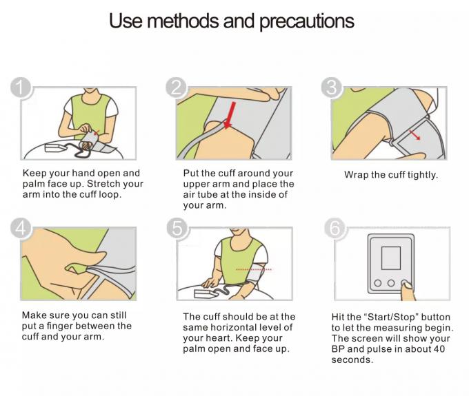 3.5 Inches 180 Bpm Home Blood Pressure Monitor Arm Type Bp Counting Machine