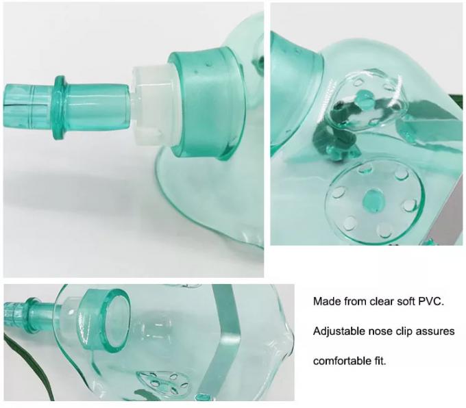 PVC Green High Flow Nasal Cannula Oxygen 210cm For Inhalation